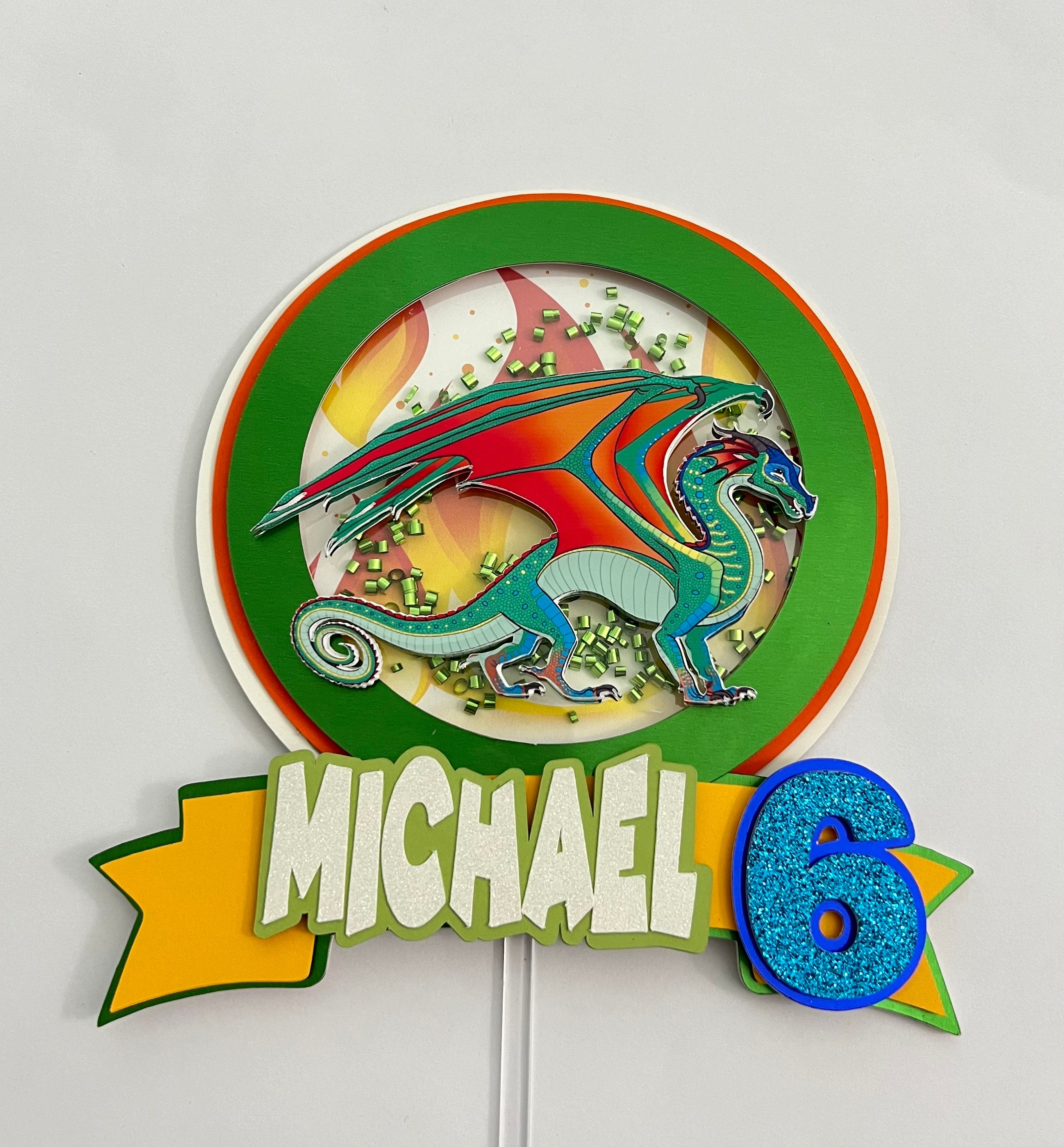 Dragon Cake Topper, Birthday Cake Topper, Cake Topper Shaker, Dragon ...