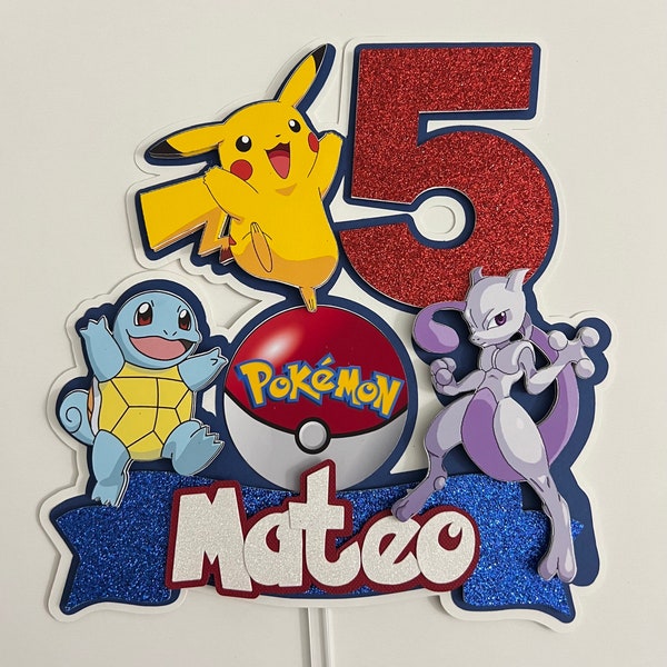 Mewtwo Cake Topper - Etsy