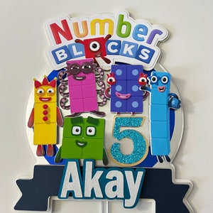 Number Block Cake Topper Number Blocks Number Blocks Party - Etsy