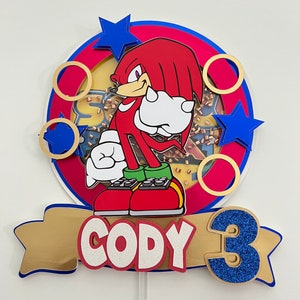 Knuckles Cake Topper, Sonic Cake Topper, Sonic Happy Birthday, Sonic ...