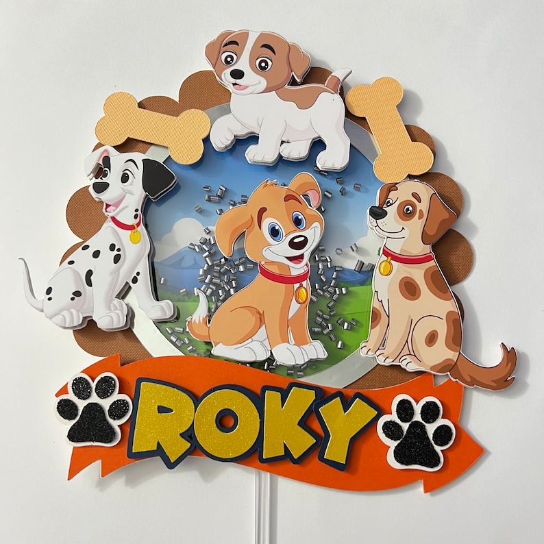 Dog Cake Topper Birthday Cake Topper Dog Topper Animal Cake - Etsy