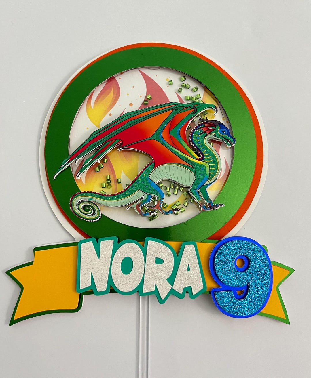 Dragon Cake Topper, Birthday Cake Topper, Cake Topper Shaker, Dragon ...