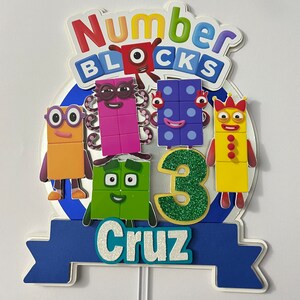 Number Block Cake Topper Number Blocks Number Blocks Party - Etsy