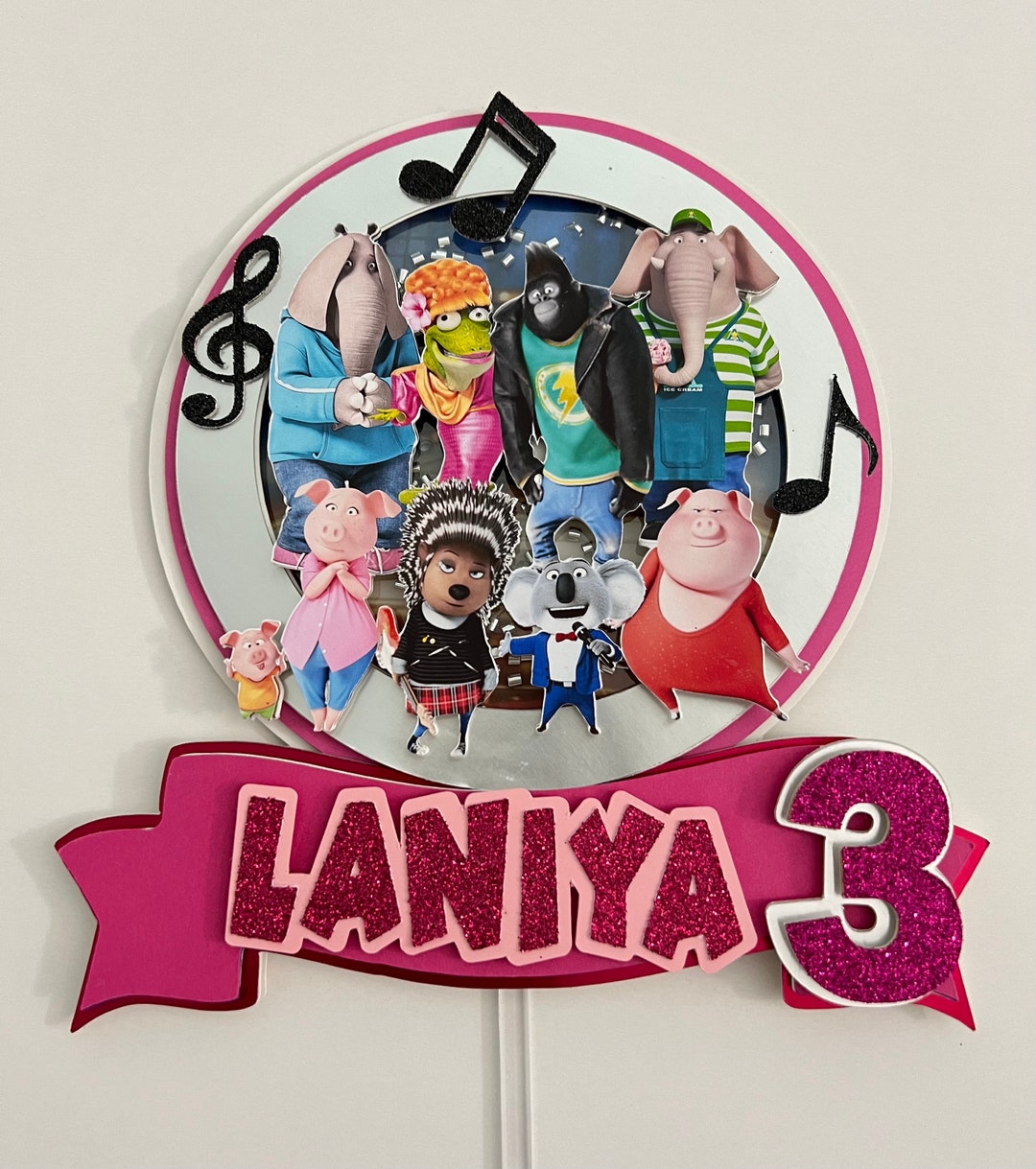 Sing Cake Topper, Cake Topper, Sing Party, Topper, Birthday Cake Topper ...