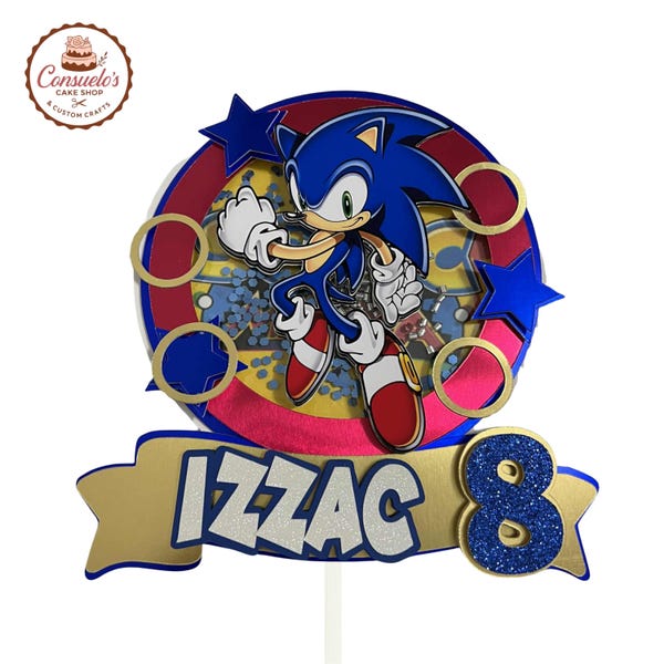 Sonic Cake Topper - Etsy
