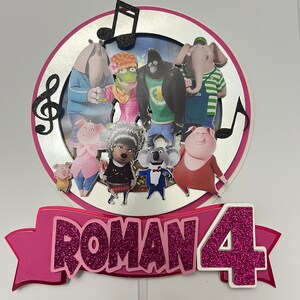 Sing Cake Topper, Cake Topper, Sing Party, Topper, Birthday Cake Topper ...