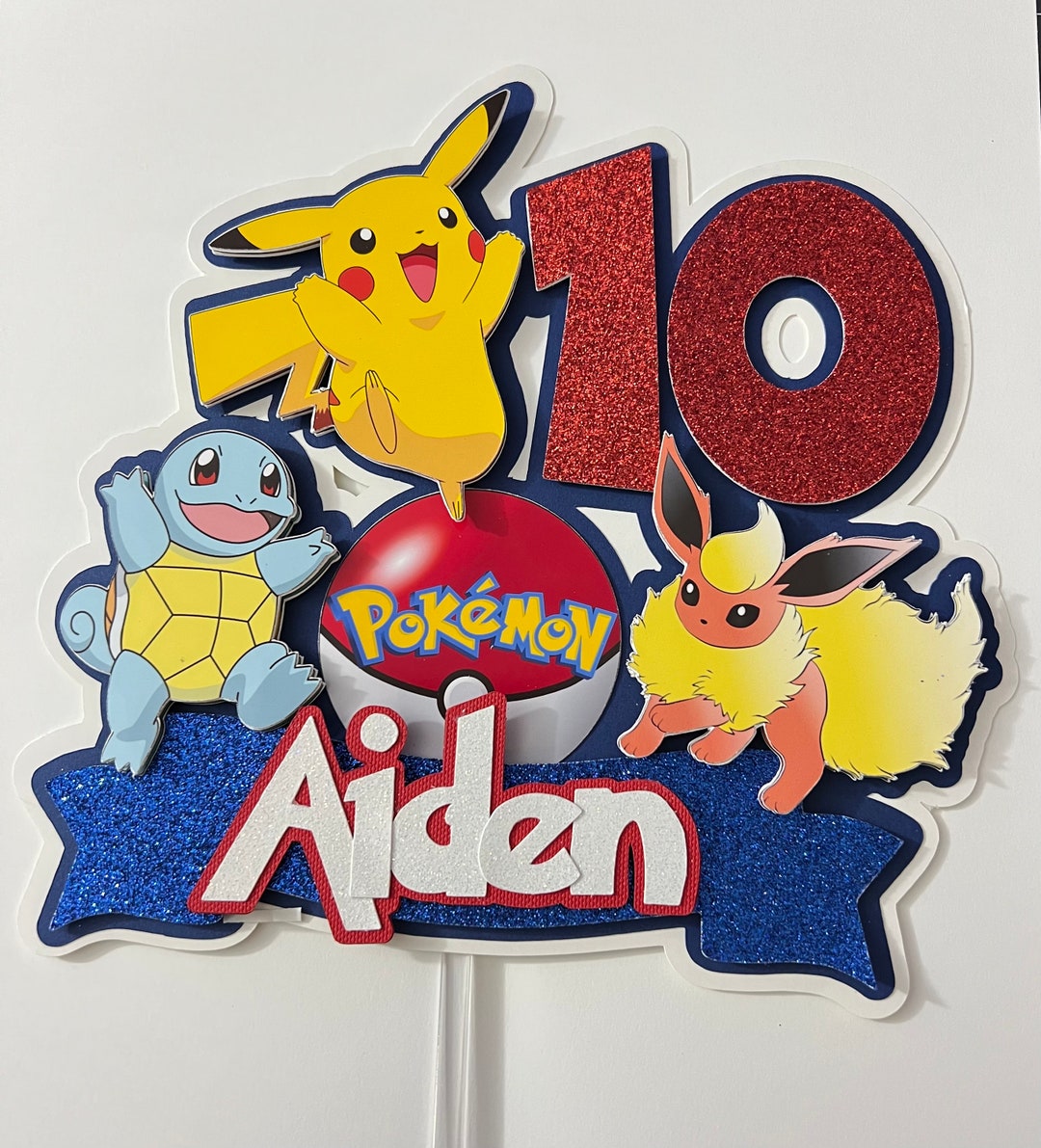 Pokémon Cake Topper, Pokémon Party, Pokémon Inspired Cake Decoration ...