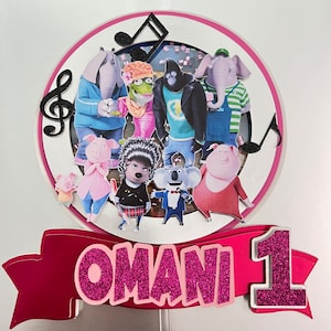 Sing Cake Topper, Cake Topper, Sing Party, Topper, Birthday Cake Topper ...