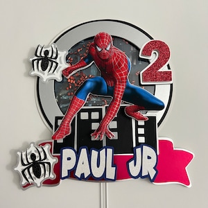 Spiderman Cake Topper, Spiderman Party Supplies, Spiderman Theme ...