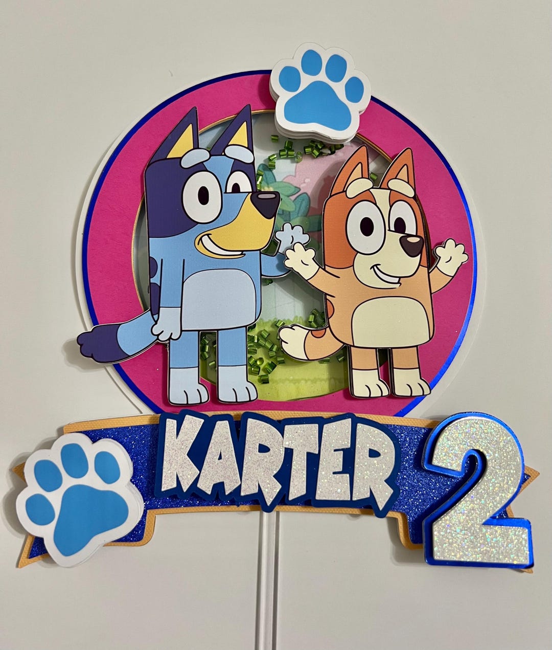 Bluey Theme Cake Topper, Bluey Birthday Cake Topper, Party Bluey, Cake ...