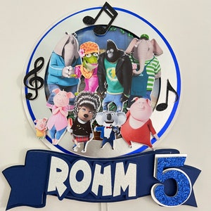 Sing Cake Topper, Cake Topper, Sing Party, Topper, Birthday Cake Topper ...
