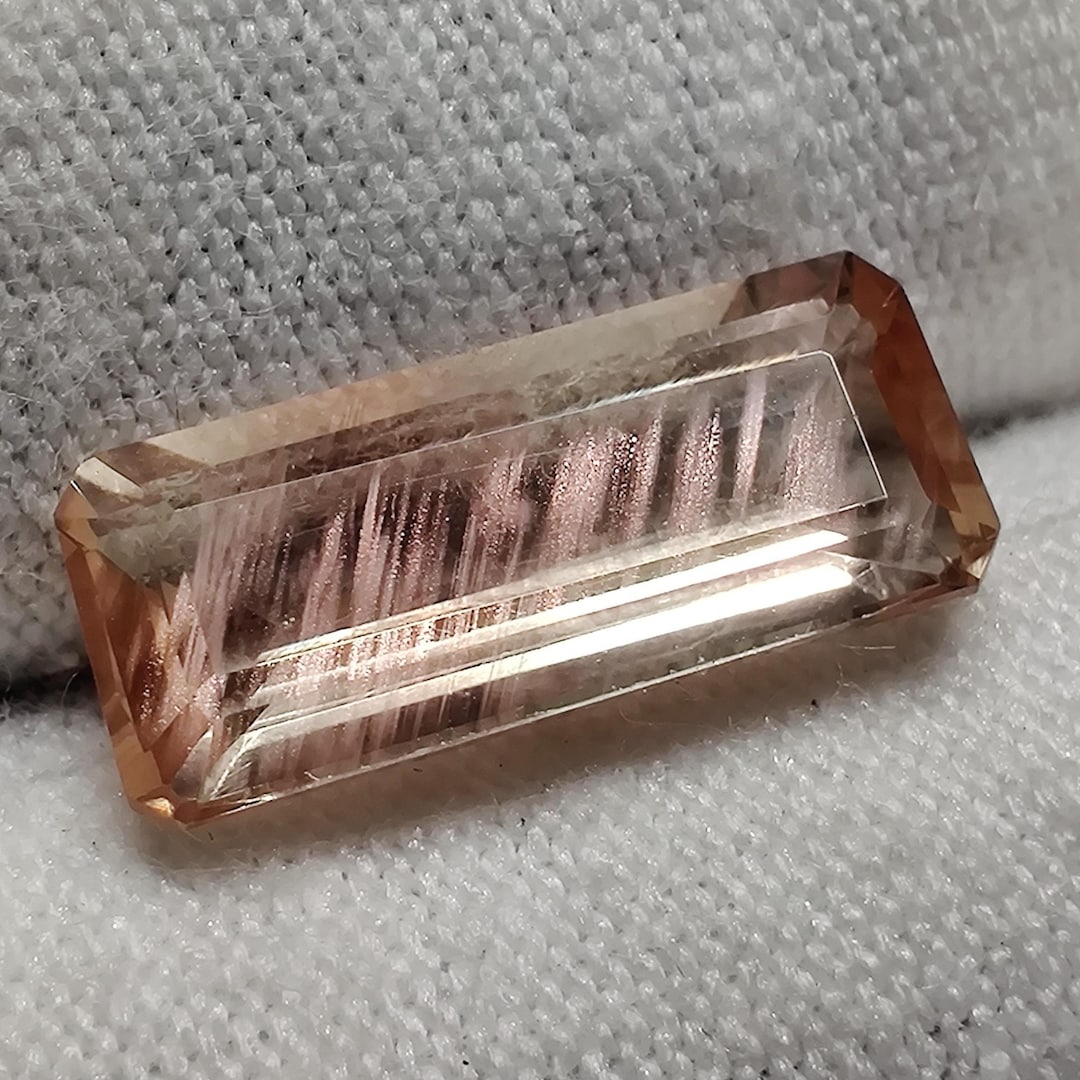 Natural Oregon Sunstone, Baguette Shape Faceted American Gemstone, 3.1 ...