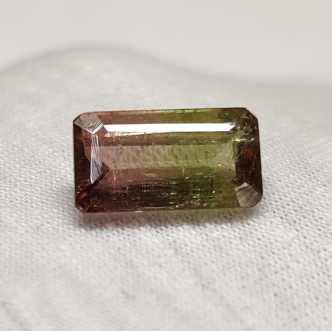 Natural Multicolour Tourmaline Cut for Making Jewelry 3 Cts 11.5x6.5x4 ...