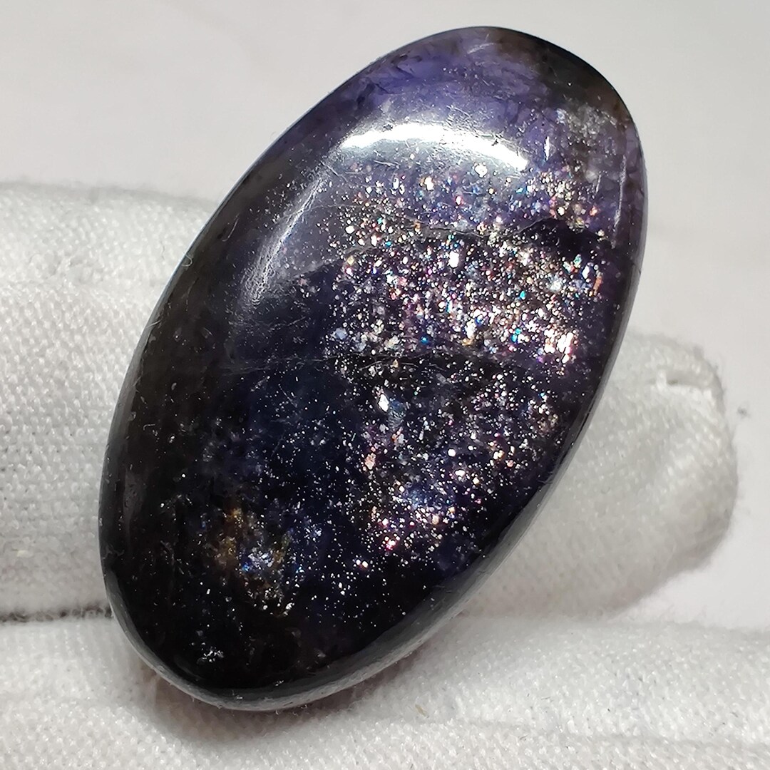 Multi Colour Glitter Fire Iolite Sunstone Cabochon, 30.5 Cts (29 ...