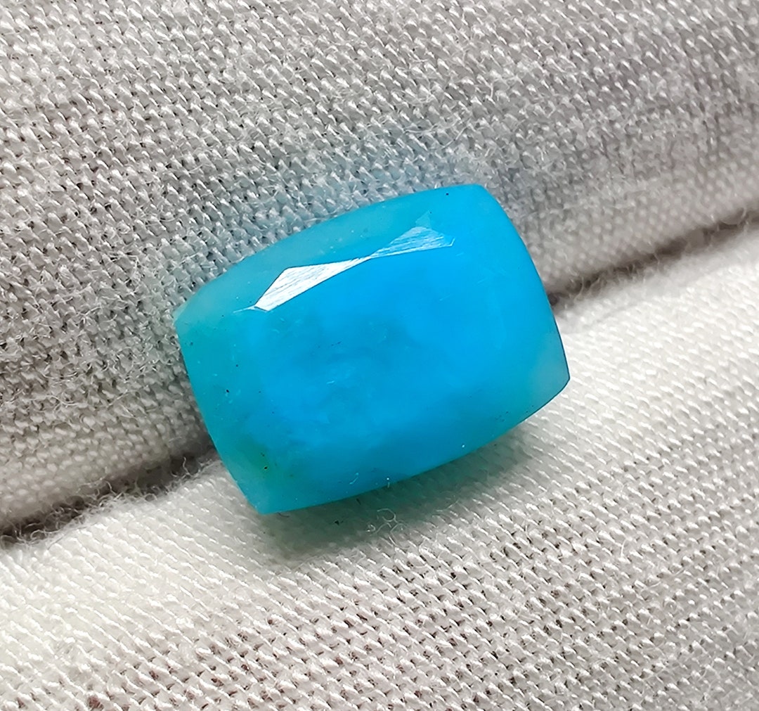Natural Andean Opal, Cushion Shape Faceted Peruvian Opal Gemstone, 2.4 ...