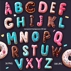 Candyland Letters Clipart, Sweet Alphabet Png, DIGITAL DOWNLOAD - Etsy ...