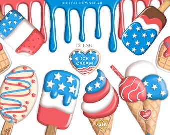 Ice Cream Clipart Popsicle Clip Art Digital Download. | Etsy
