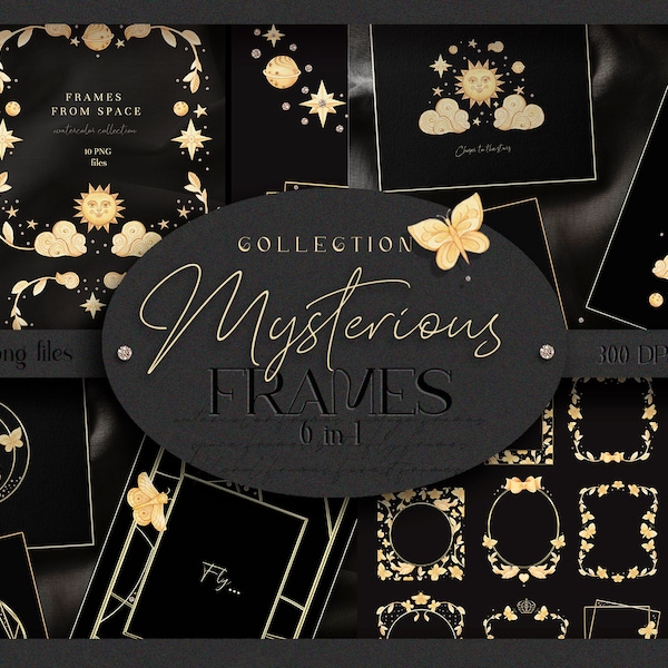 Gold Border Labels - Etsy