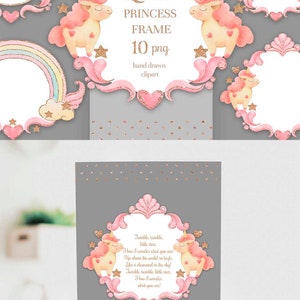 Frame Clipart,pink Digital Frames Clip Art, Watercolor Rainbow Png ...