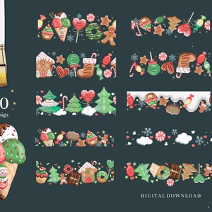 Christmas Candy Border, Christmas Sweet Borders, Candyland Clipart ...