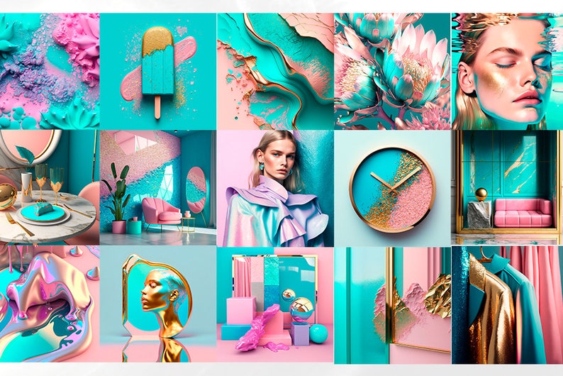 Aesthetic Wallpaper Fashion Background Gold Foil - Etsy