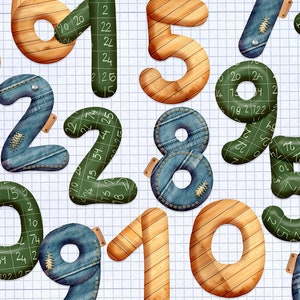 Back to School Clipart, School Alphabet, School Letters and Numbers Png ...