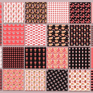 Valentine Clipart, Valentines Digital Paper Pack, Digital Download - Etsy