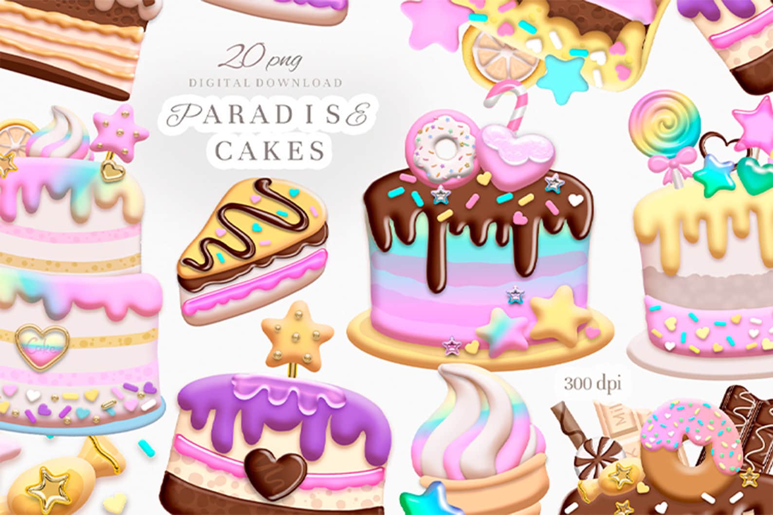 Candyland Bundle Candyland Clipart Sweets Png Digital - Etsy