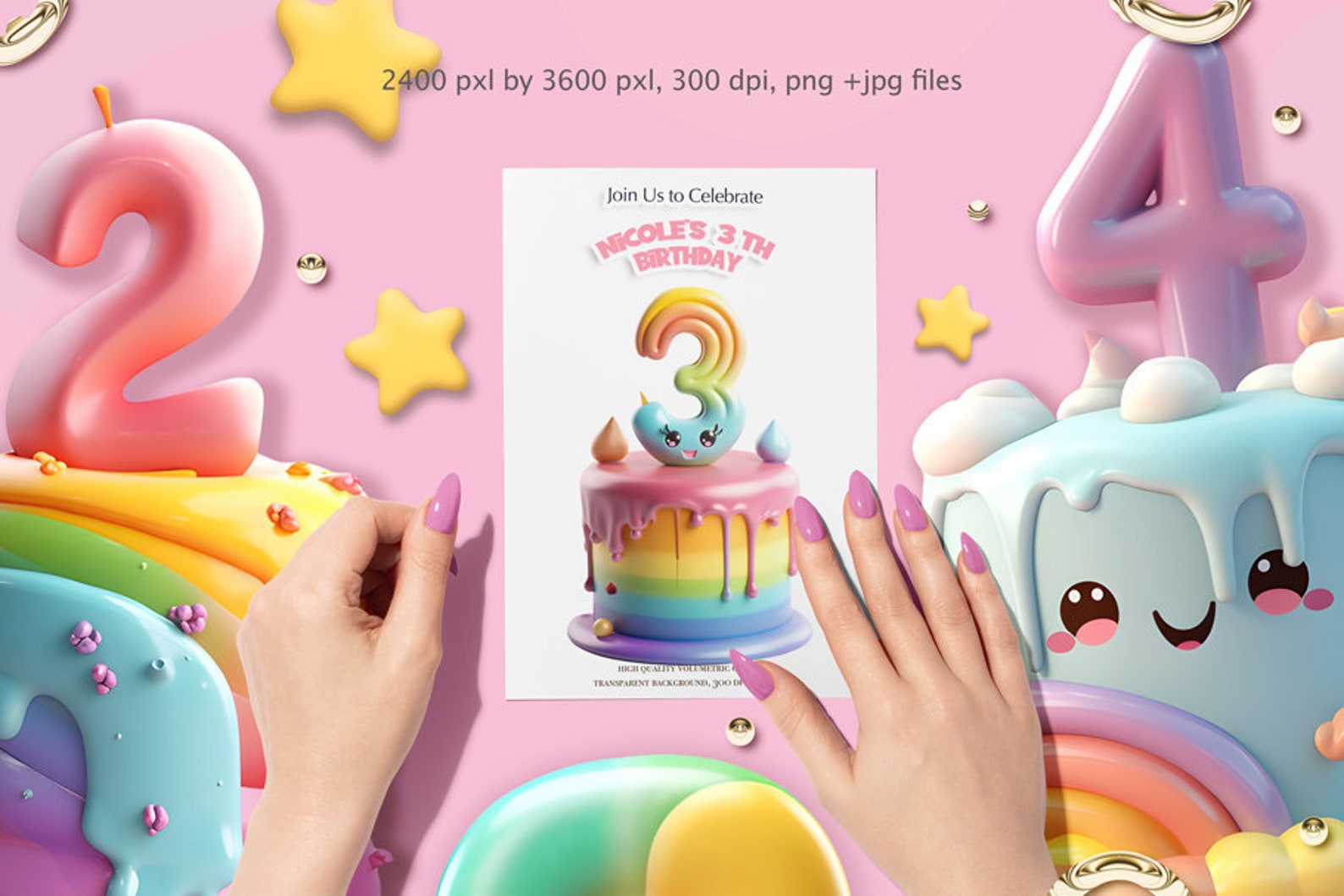 Birthday Numbers Clipart, Sweet Number Png, Rainbow Cake Clipart ...