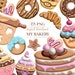 Bakery Clipart, Baking Clip Art, Donut and Cupcake Png, Cookies and ...