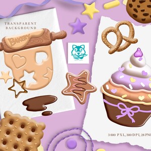 Bakery Clipart Baking Clip Art Donut and Cupcake Png - Etsy Canada