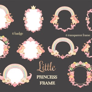 Princess Frame Clipart, Floral Frame Png, Digital Frames Clip Art ...