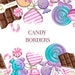 Candy Clipart, Sweets Borders, INSTANT DOWNLOAD - Etsy