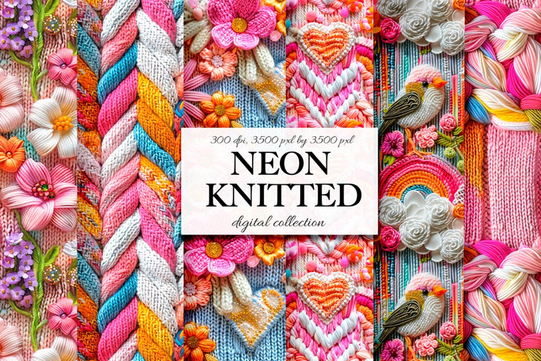 3d Seamless Pattern, Floral Digital Paper, Neon Digital Papers, DIGITAL ...