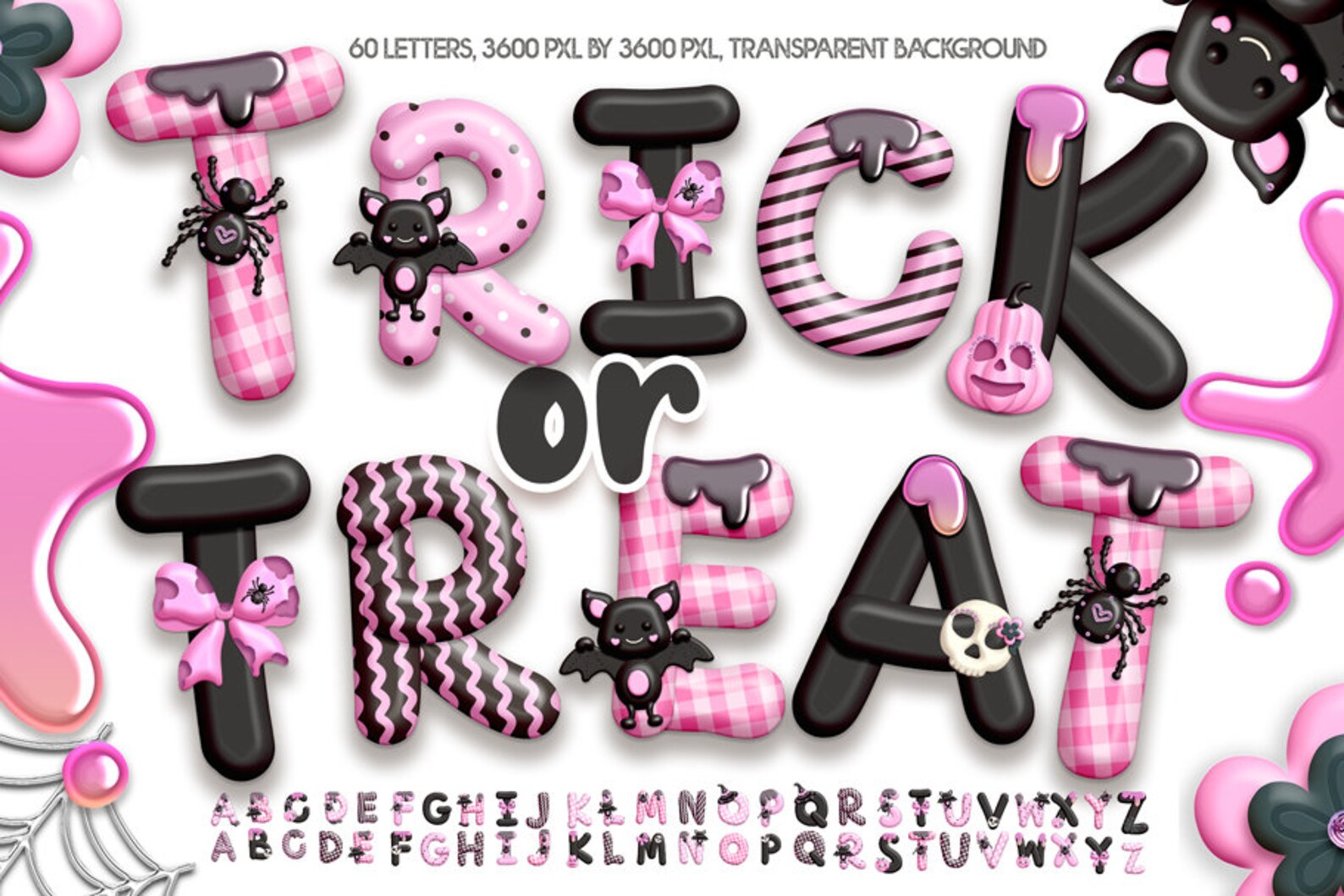 Halloween Clipart, Pink Halloween Png, Halloween Alphabet, Halloween ...