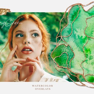 Green Splashes Clipart, Glitter Border Clipart, Watercolor Splash Png ...