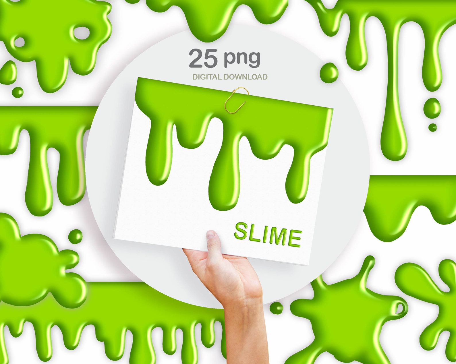 Slime Png Slime Clipart Green Dripping Clip Art Slime Drips - Etsy ...