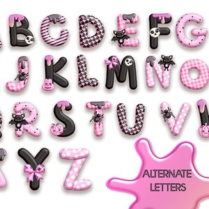 Halloween Clipart, Pink Halloween Png, Halloween Alphabet, Halloween ...