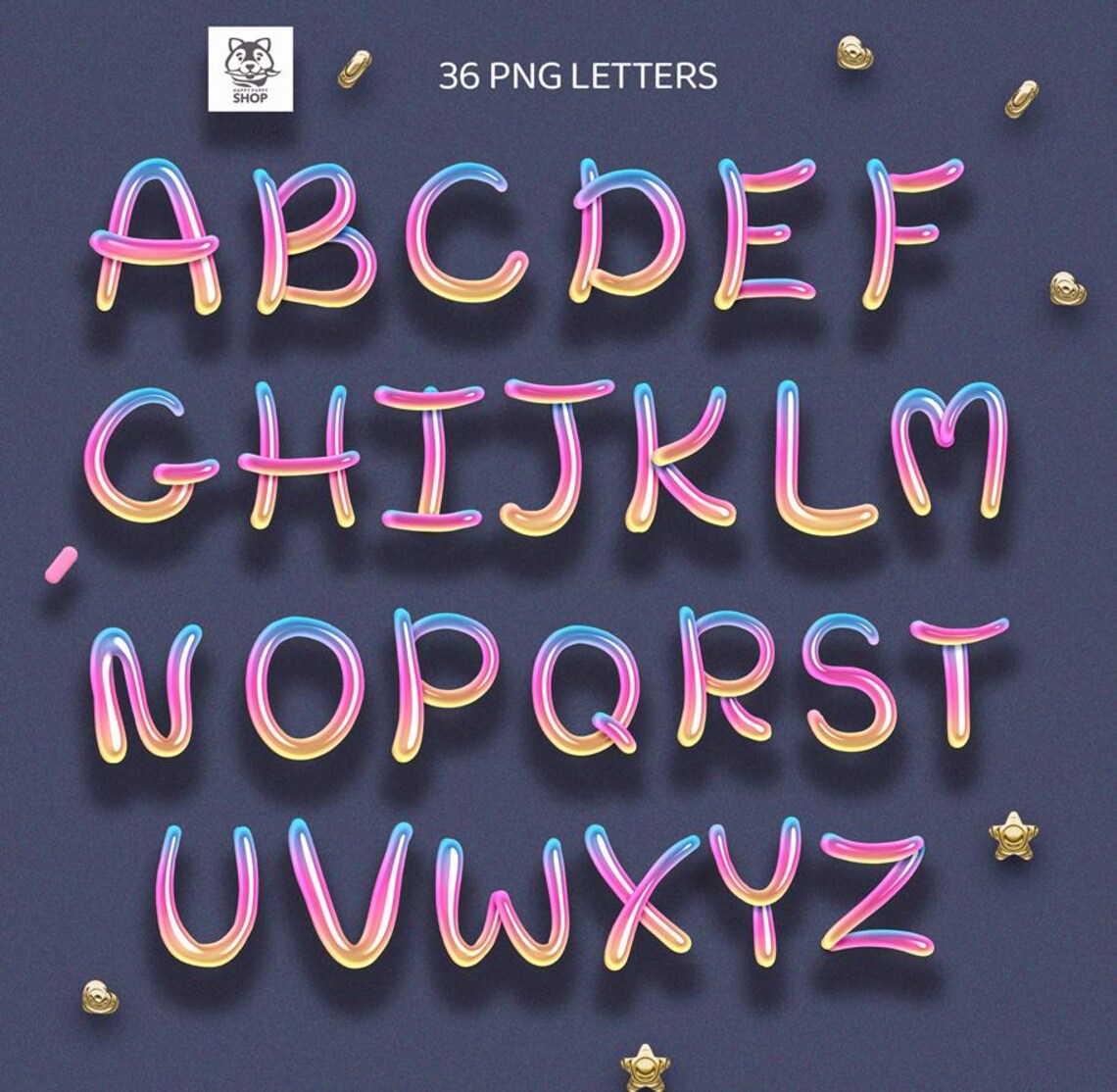 Candyland Letters Clipart, Sweet Alphabet and Numbers Png, DIGITAL ...