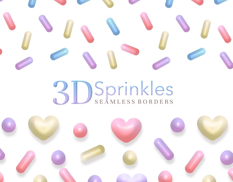 Sprinkles clipart sprinkle border overlays clip art donut | Etsy
