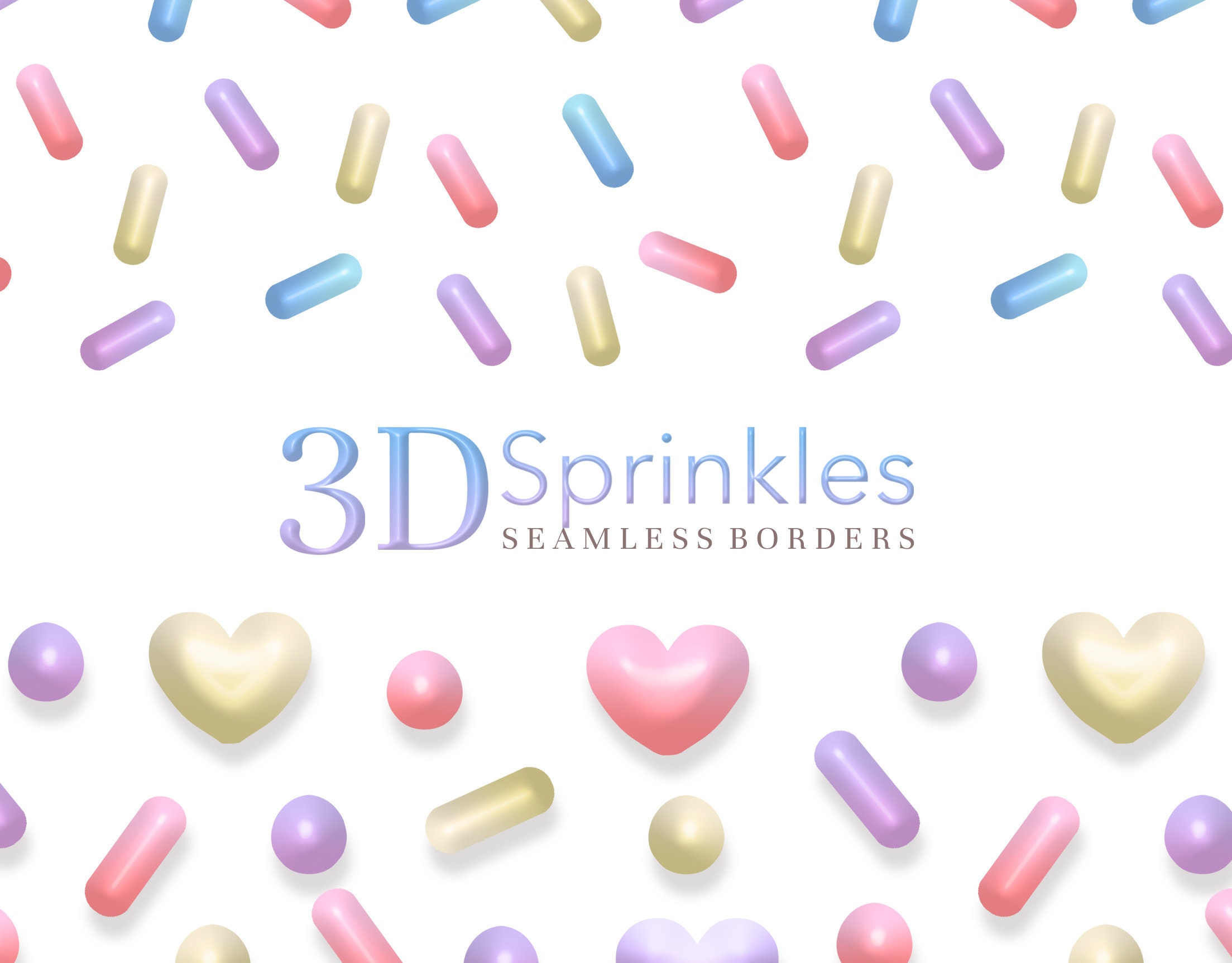 Sprinkles Clipart Sprinkle Border Overlays Clip Art Donut - Etsy