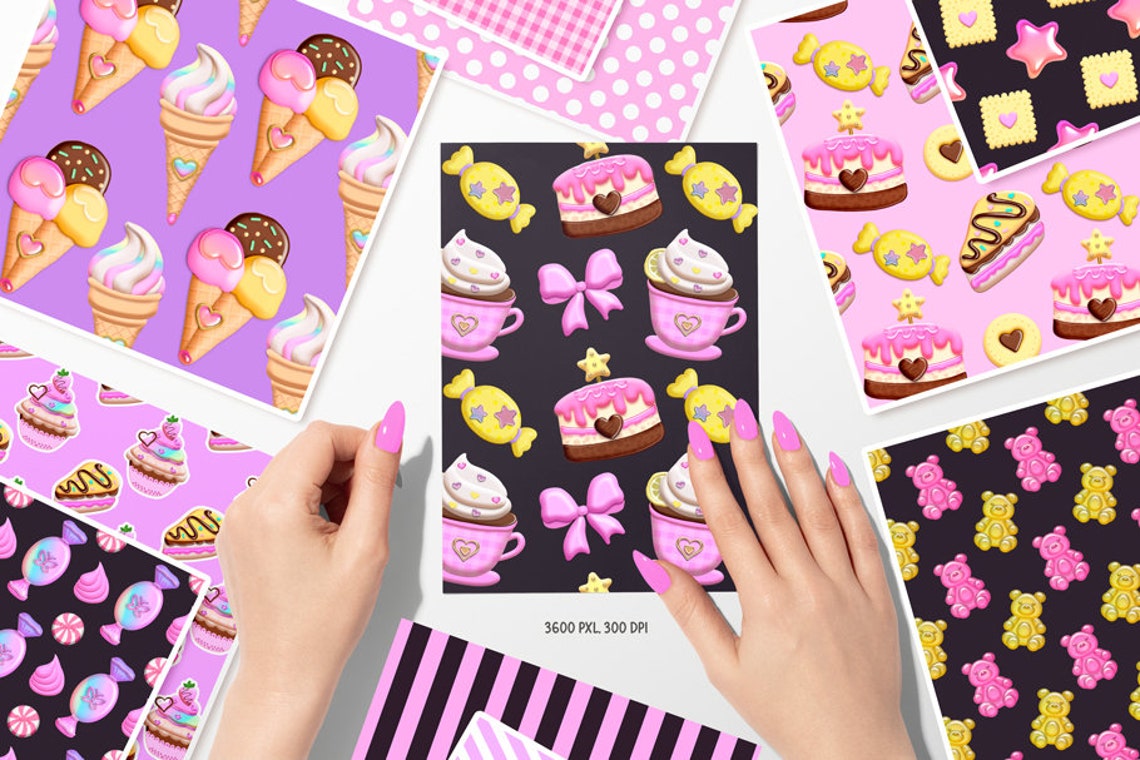 Candy Digital Paper Candyland Clipart Candy Shop Background - Etsy