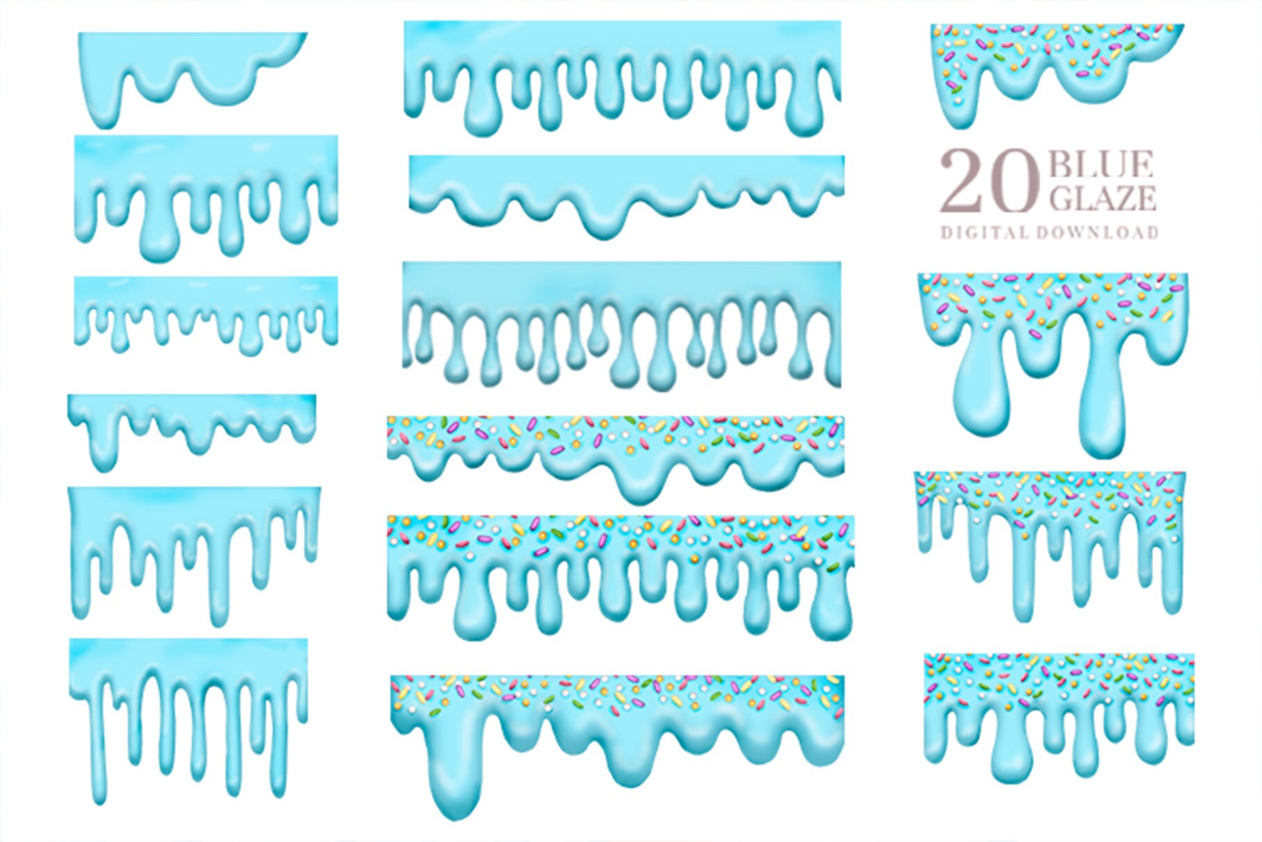 Ice Cream Drip Png Dripping Border Bundle Digital Download | Etsy
