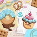 Bakery Clipart, Baking Clip Art, Donut and Cupcake Png, Cookies and ...