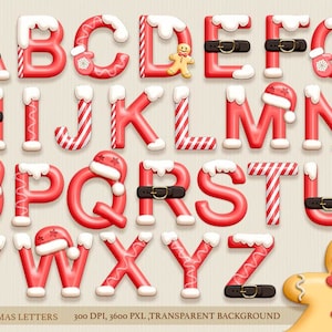 Red Christmas Clipart,christmas Wreath and Border, Christmas Letters ...