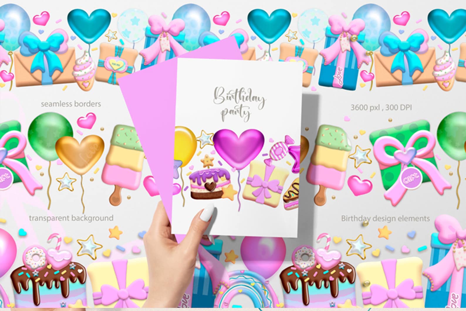 Birthday Party Clipart Birthday Numbers and Gift Box Png | Etsy