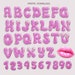 3d Letters, Puff Letters and Numbers, Pink Alphabet, DIGITAL DOWNLOAD ...