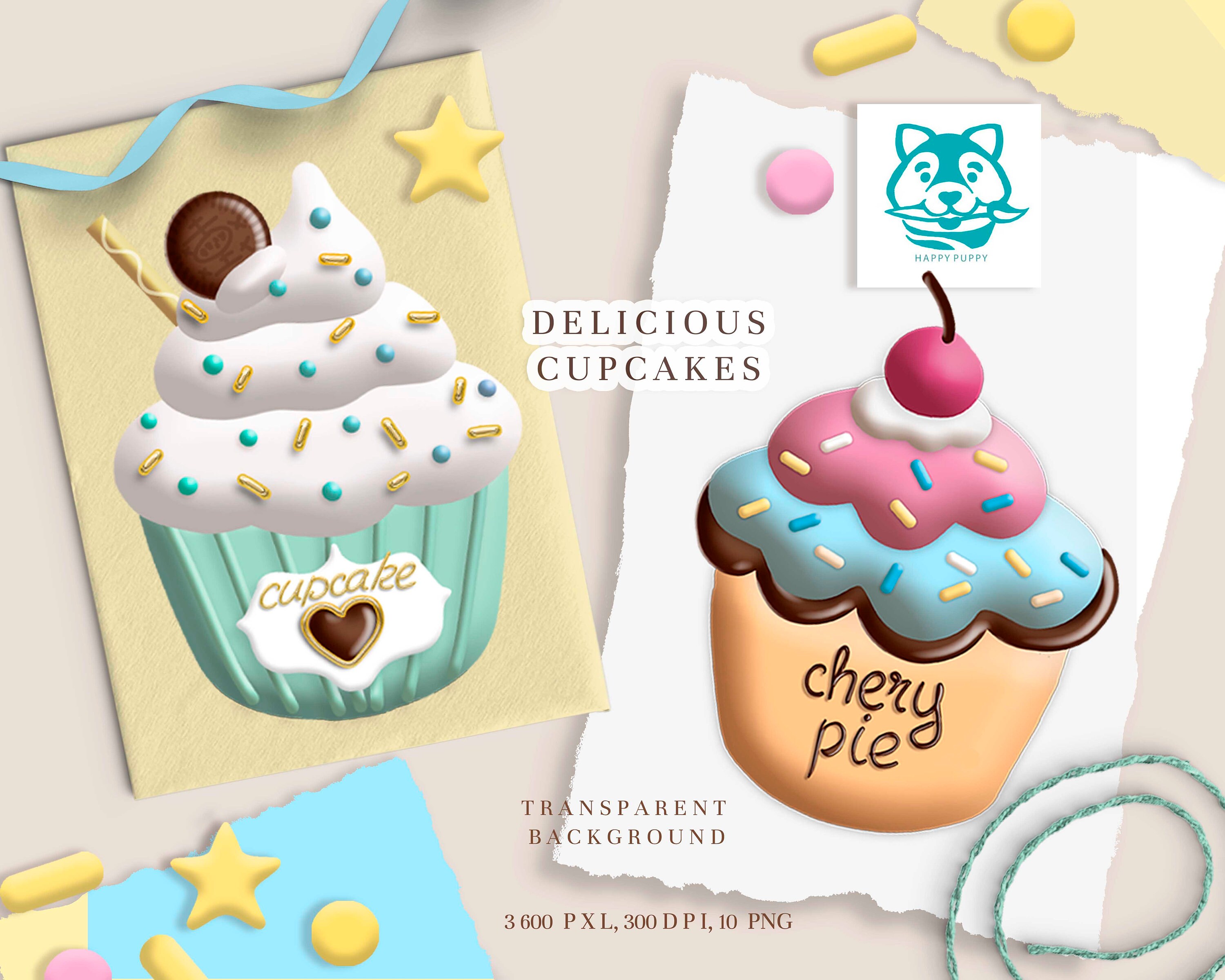 Cupcake Clipart Baking Clip Art Digital Download. | Etsy