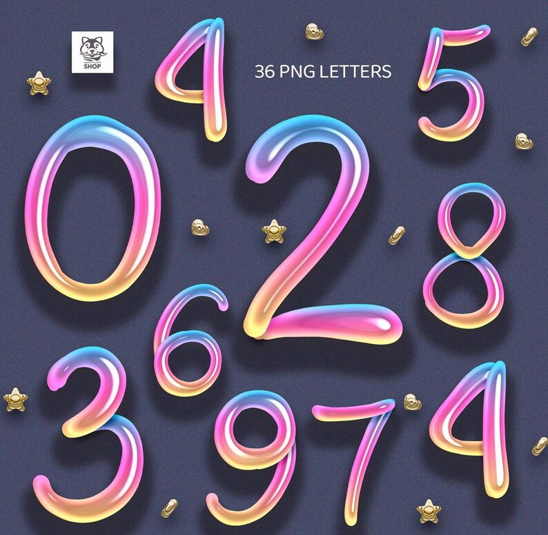 Candyland Letters Clipart, Sweet Alphabet and Numbers Png, DIGITAL ...