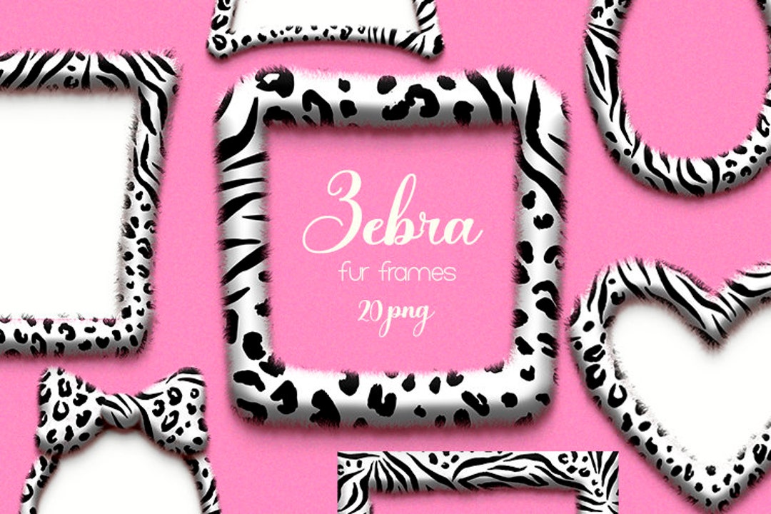 Fashion Frame Clipart, Zebra Frames Png, Zebra Print Clipart, Fur ...